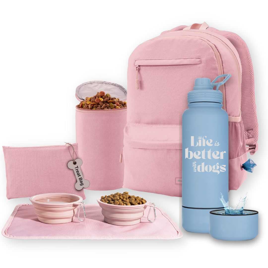 Original Doggy Bag™ Backpack & Water Bottle With Dog Bowl – Rubyloo